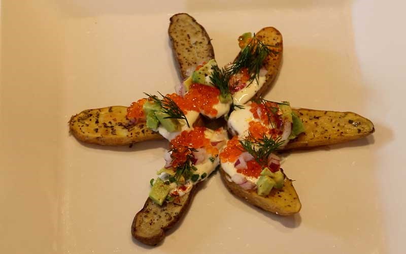 Riverence Trout Roe Appetizers