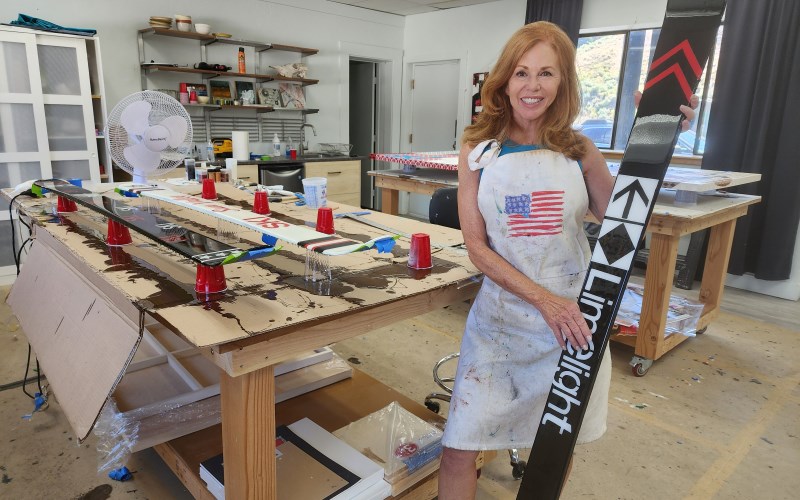 Ketchum Artist Creates Eye Popping Art, Ski Art and Fun Historical Collages