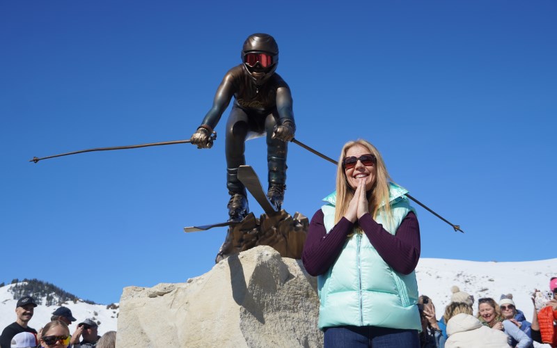 Picabo Street Goes Bronze in Newly Named Champions Meadow