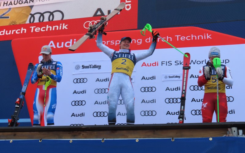 Timon Haugen Wins Men’s Slalom in a Nailbiter